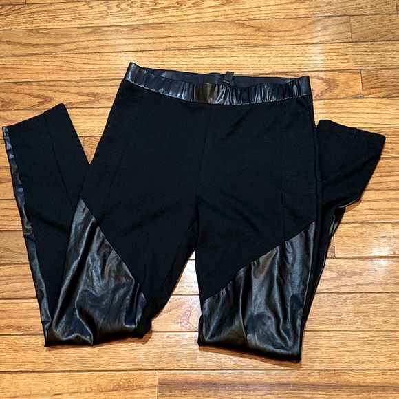 2B Bebe | Pants & Jumpsuits | 2b Bebe Faux Leather Look Black Spandex ...